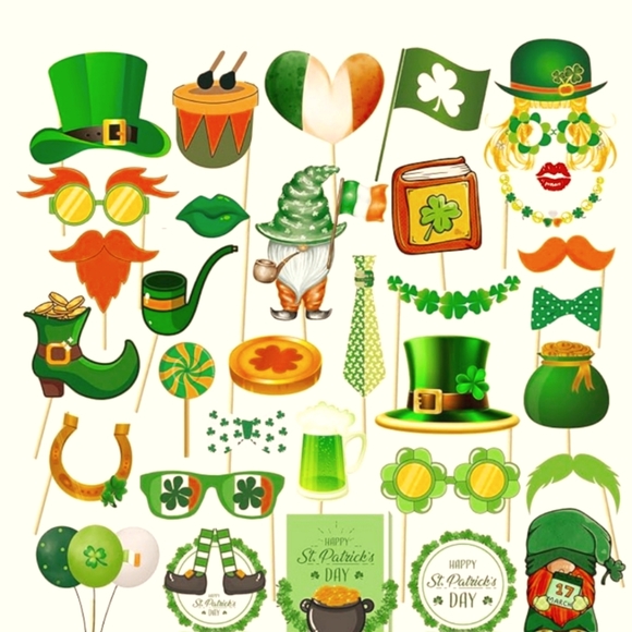 Wall Decor | St Patricks Day Photo Props 34pcs St Patricks Day ...